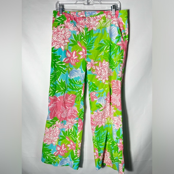 Lilly Pulitzer | Pants & Jumpsuits | Lily Pulitzer Cotton Floral Wide ...